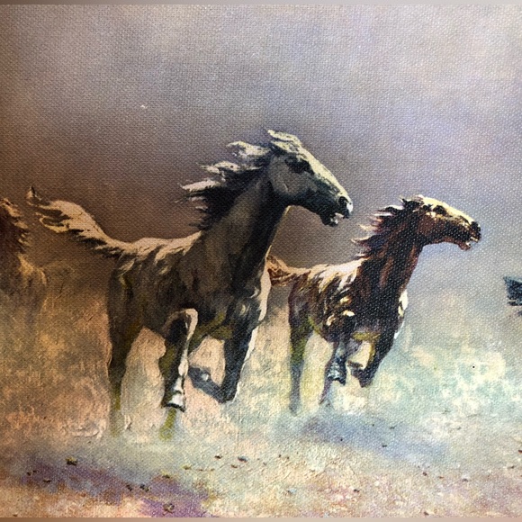Vintage | Art | Vintage August Albo 962 Free As The Wind Equestrian Art ...
